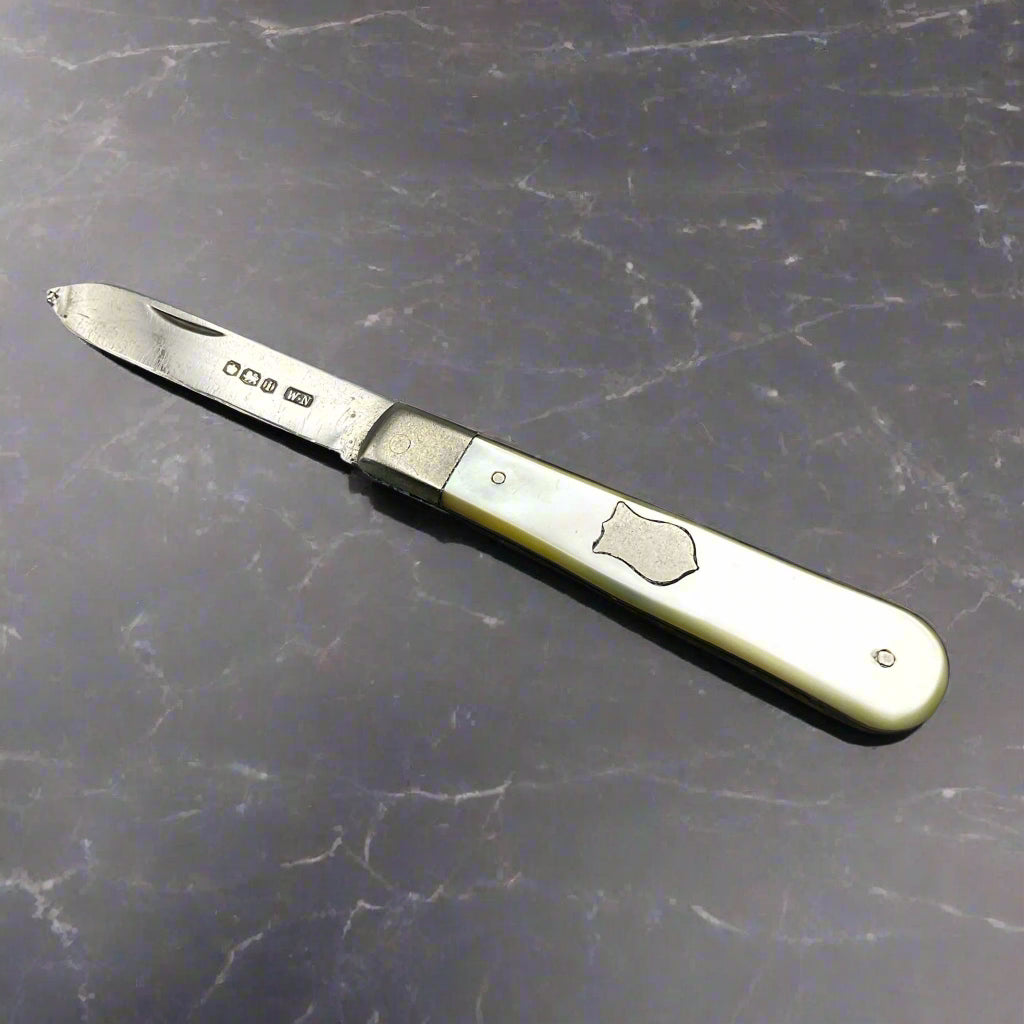 Sterling Silver Fruit Knife, Pearl Handle,1926 Hallmark – Beeches Vintage