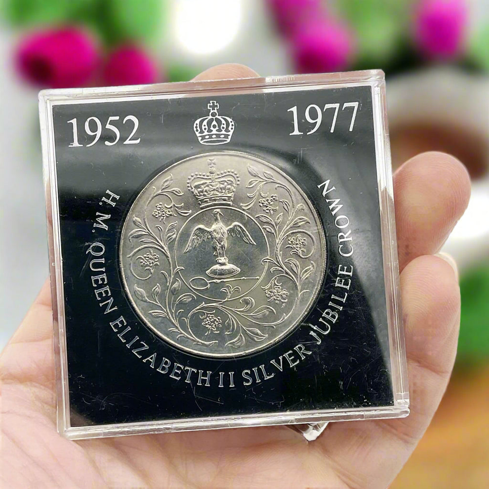 1977 Queens Silver Jubilee Crown Coin, Royal Mint – Beeches Vintage
