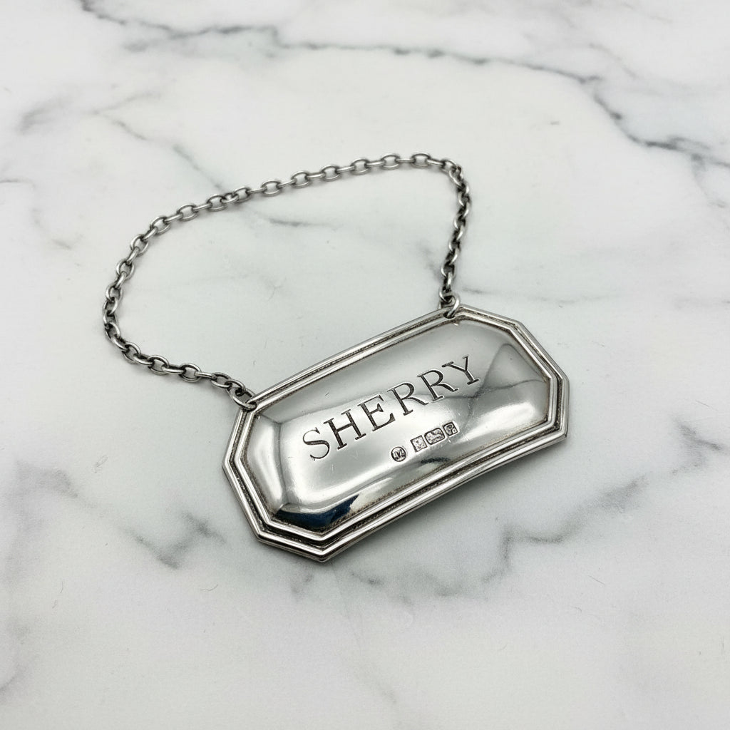 1989 Sterling Silver Sherry Decanter Label – Beeches Vintage