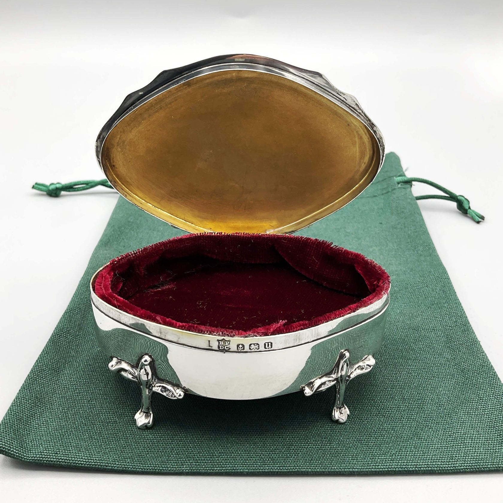 Antique 1919 Solid Silver Jewellery Box – Beeches Vintage