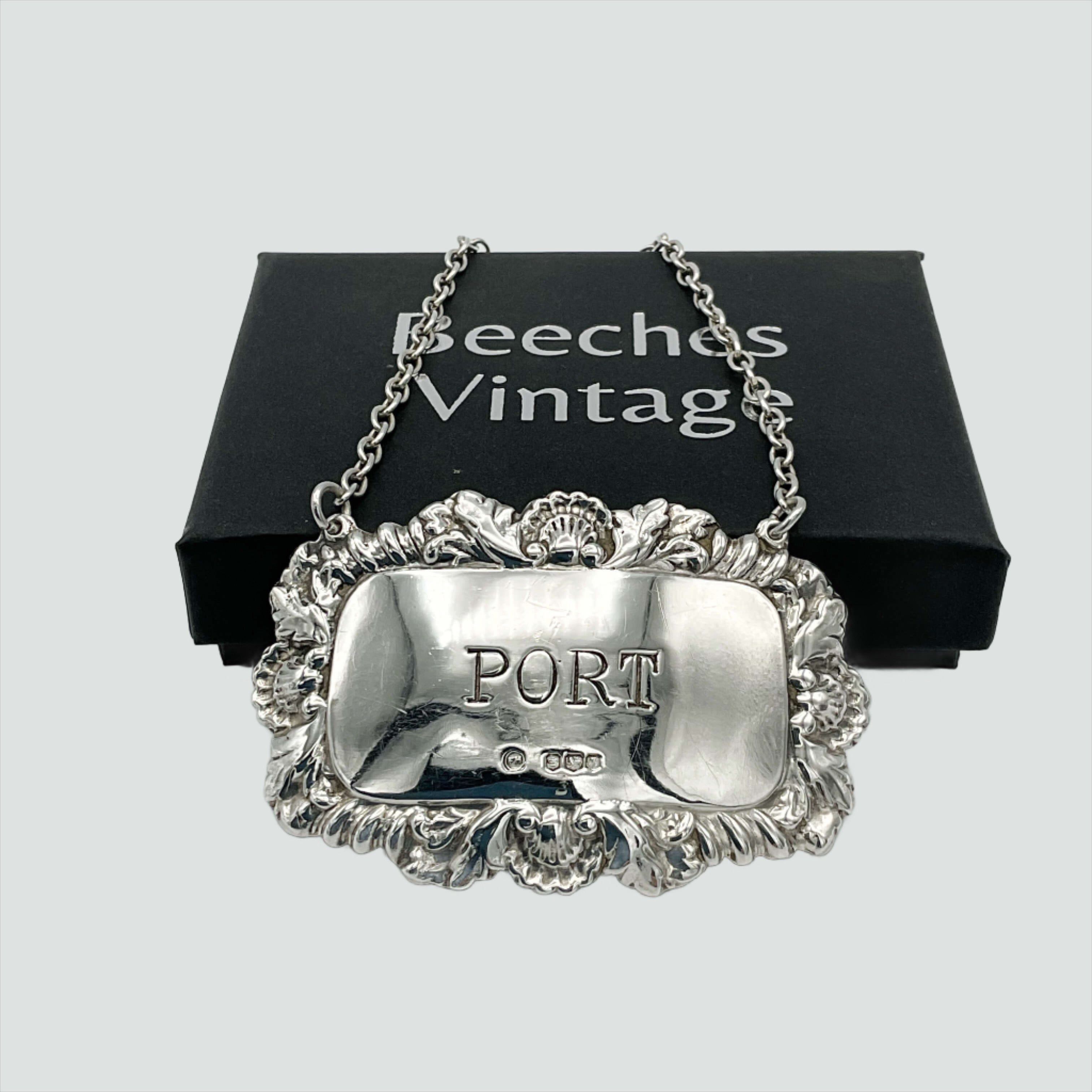 1970s Port Sterling Silver Decanter Label – Beeches Vintage