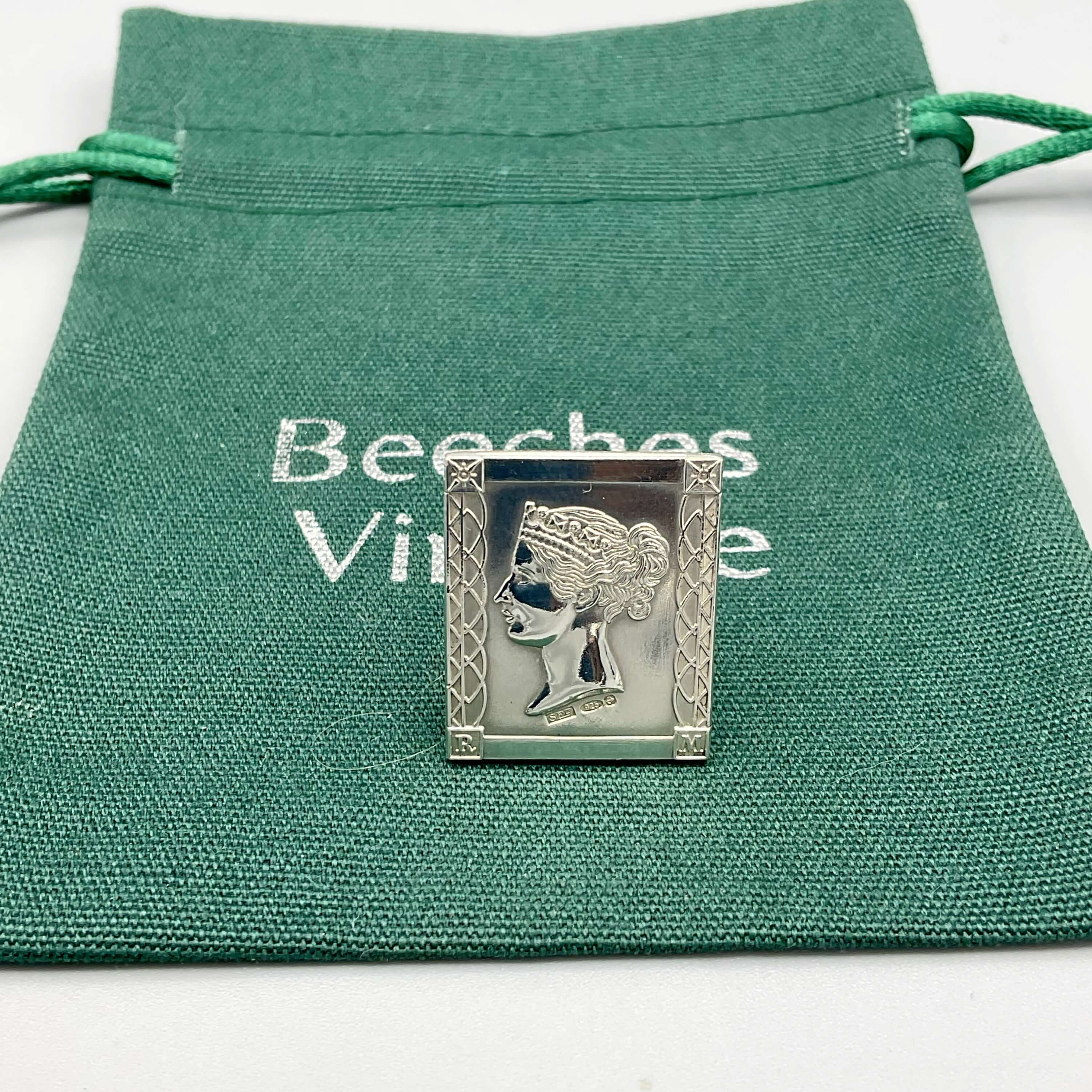Sterling Silver Queen Victoria Postage Stamp – Beeches Vintage