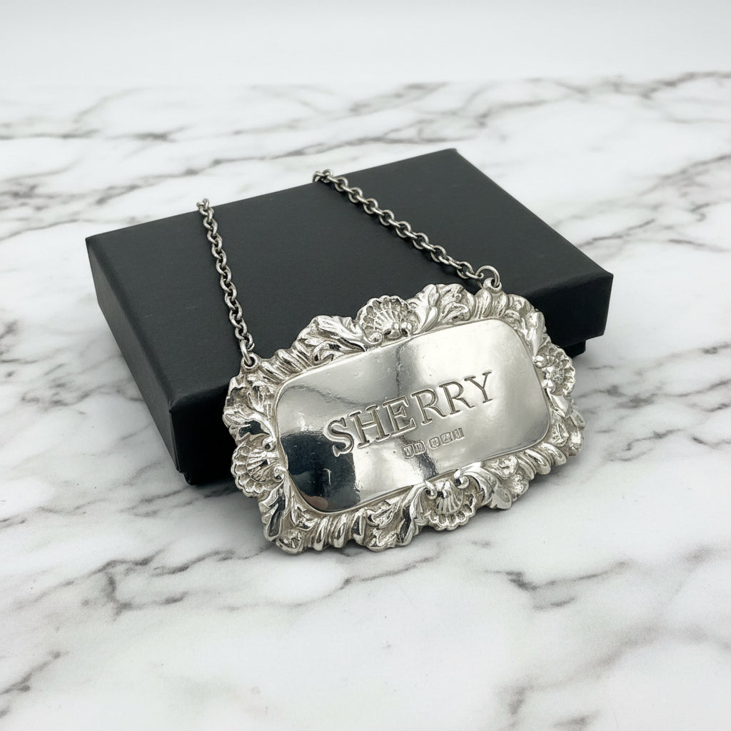 1969 Sherry Silver Decanter Label – Beeches Vintage