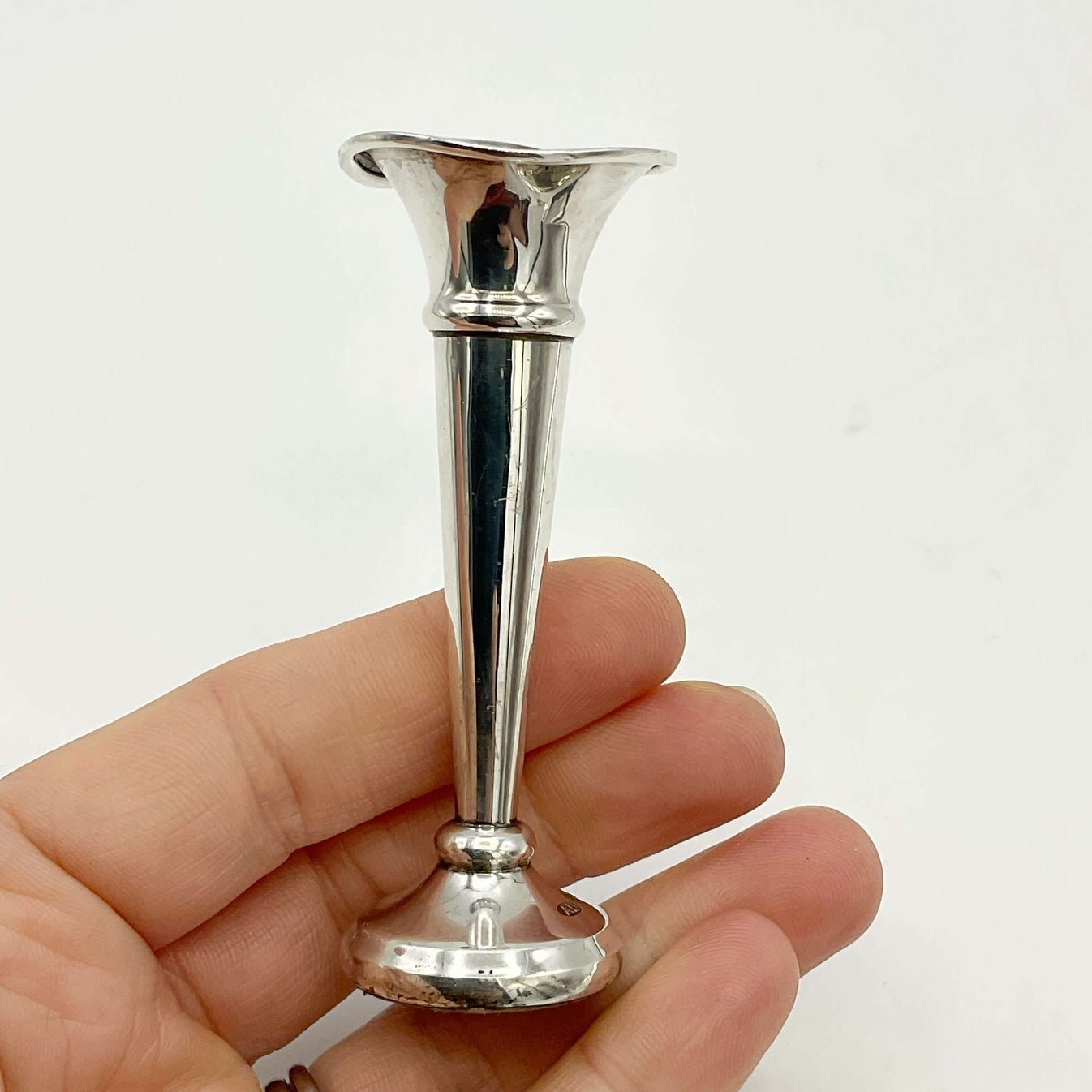 Pair of Small Sterling Silver Spill Vases – Beeches Vintage