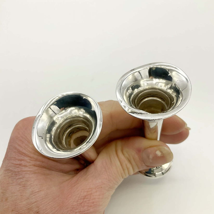 Pair of Small Sterling Silver Spill Vases – Beeches Vintage