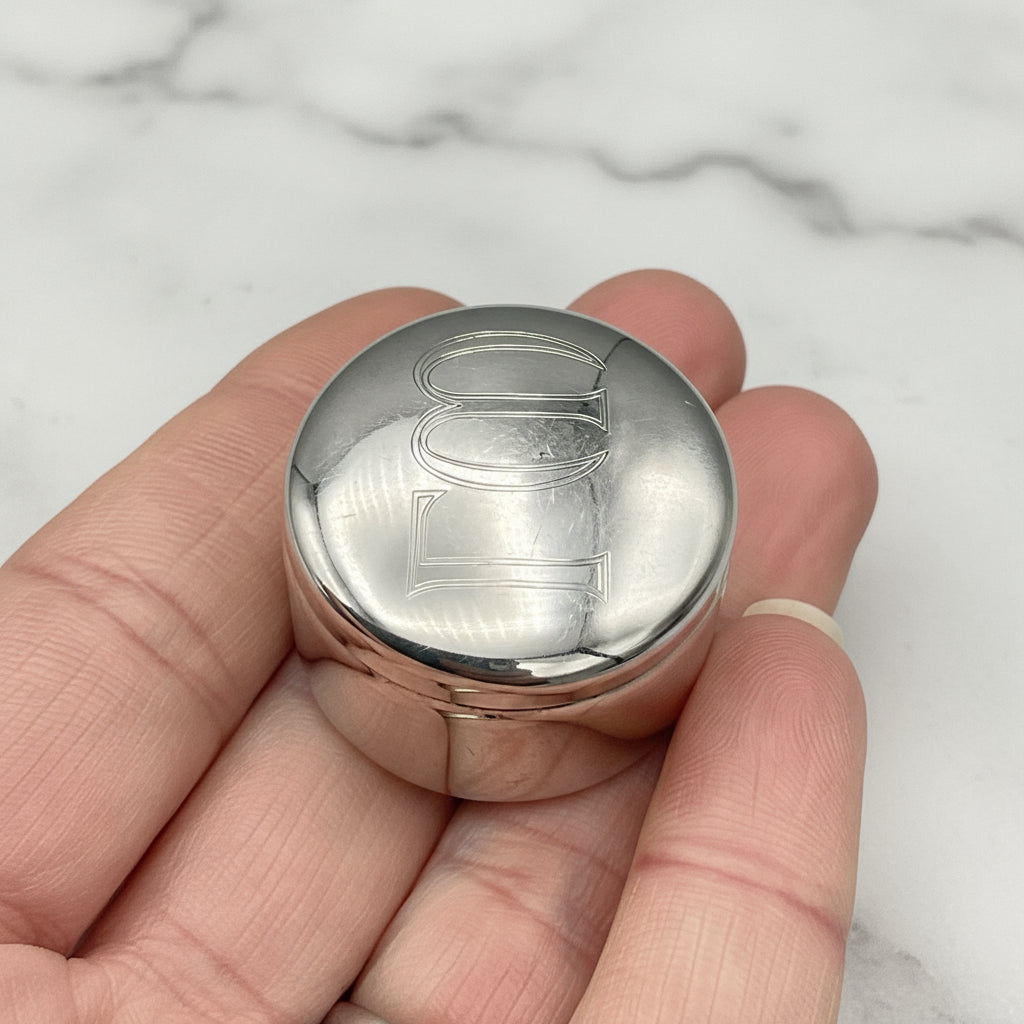 Greek Sterling Silver Pill Box, Vourakis – Beeches Vintage